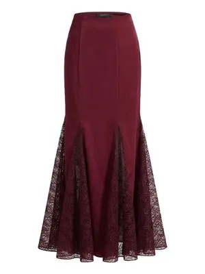 GLAM ON YOU Nalin Lace-Trimmed Mermaid Skirt