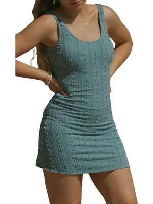 Geode Swimwear Topaz Scoop Neck Swim Dress - Blue