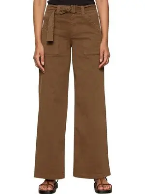Sanctuary Belted Wide-leg Pants - Timber Brown