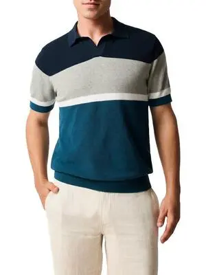 Rodd & Gunn Brunswick Johnny Collar Polo Sweater - Teal