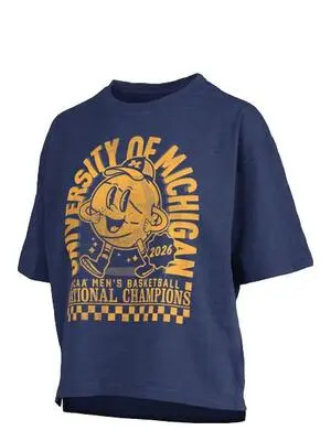 PRESSBOX Michigan Wolverines 2026 Ncaa Basketball National Champions Graphic T-shirt - Navy