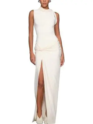 ET OCHS Imogen Knit Combo Gown - Ivory