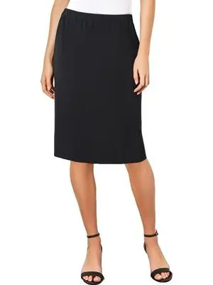 Ming Wang Straight Knit Skirt - Black
