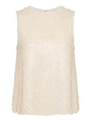 SIMONMILLER Shirley Sequin Sleeveless Top - Bone