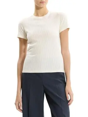 Theory Shrunken Rib T-shirt - Ivory