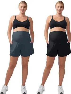 INGRID & ISABEL Active Short Bundle - Black/stormy Weather