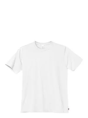 CITY THREADS USA-MADE Soft 100% Organic Cotton Short Sleeve Crew Tee White