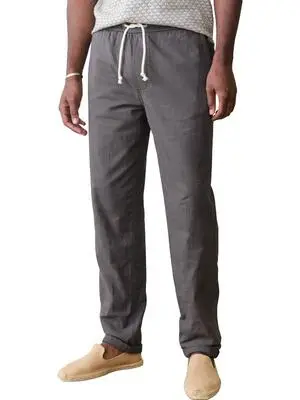 Marine Layer Stretch Cotton Drawstring Beach Pants - Faded Black