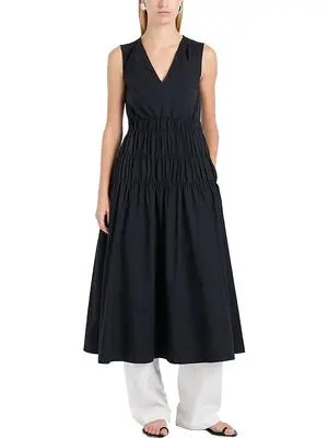 Proenza Schouler White Label Loren Poplin Dress - Black