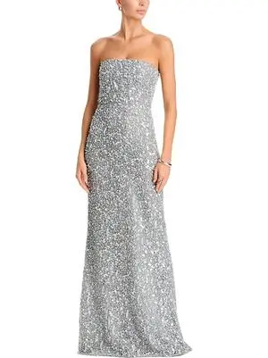 SAU LEE SAU LEE Courtney Gown Silver Green