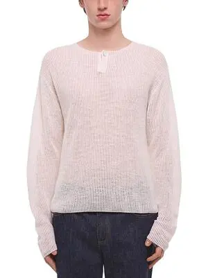 Helmut Lang Textured Henley White