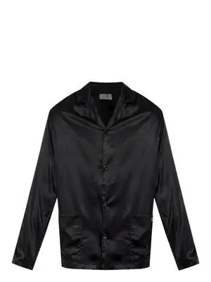 MAISON MARGIELA Satin-finish Patch-pocket Pajama Shirt - Black