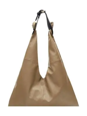 DANNI RO Neutrals Joy Bag Baby" Leather Handheld Bag - Grey