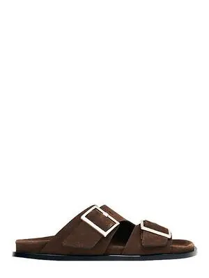 ALOHAS Alba Suede Sandals - Brown Suede