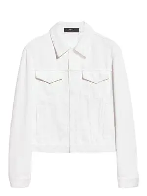 Gucci Cotton Denim Jacket With Web Detail - White