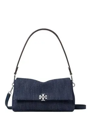 Tory Burch Small Charlie Denim Shoulder Bag - Midnight