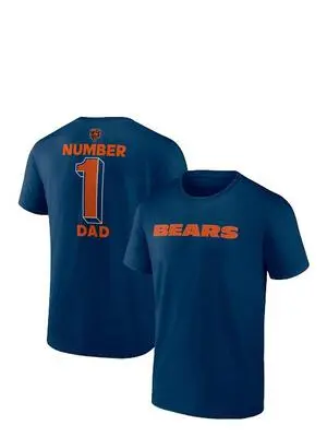 LOGO ATHLETIC Chicago Bears #1 Dad Jersey T-shirt - Navy