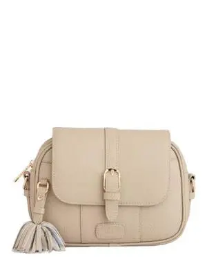 POM POM LONDON Finsbury Crossbody Bag - Stone