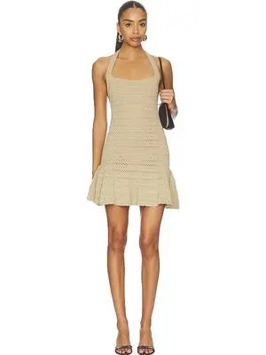 LOVERS AND FRIENDS Flora Pointelle Dress - Tan