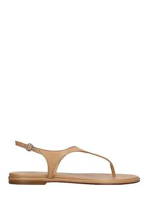 AeydĒ Raine Leather Thong Sandals - Mid Brown