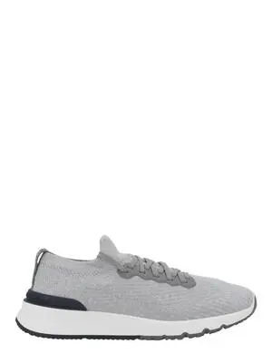 Brunello Cucinelli BRUNELLO CUCINELLI Knit Low-Top Sneakers Grey