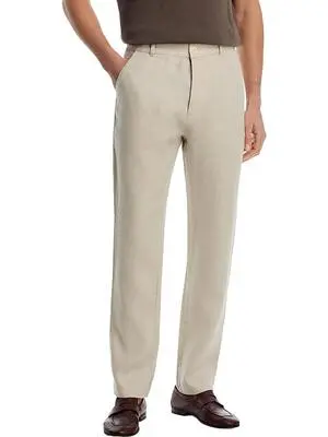 ALEX CRANE Alta Straight Fit Linen Trousers - Bone