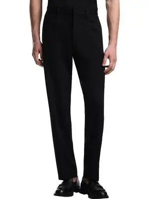 Emporio Armani Regular Fit Waffle Effect Trousers - Black Beauty