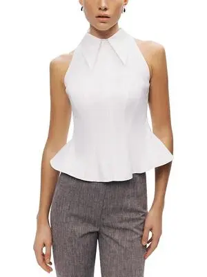 NOCTURNE Sleeveless Shirt With Collar - White