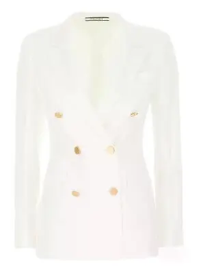 Tagliatore White Double-breasted Blazer - Neutrals