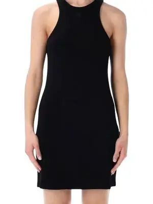 ANINE BING Cole Ribbed Racerback Mini Dress - Black