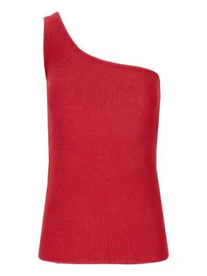 LA ROSE One Shoulder Cash Top - Red