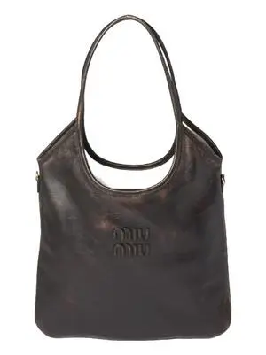 Miu Miu Leather Tote Bag - Caffe'
