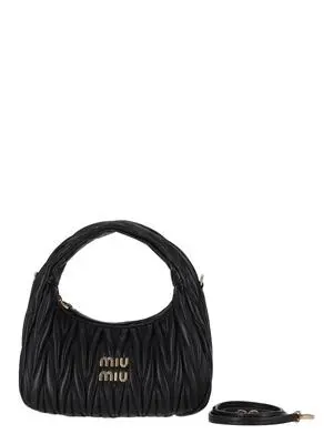 Miu Miu Quilted Leather Hobo Bag - Nero
