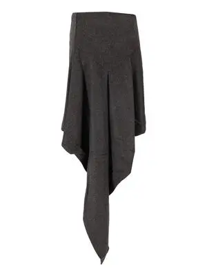 NICCOLO PASQUALETTI Casacata Wool Flannel Skirt - Doeskin
