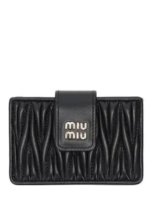 Miu Miu Matelassé Card Holder - Nero