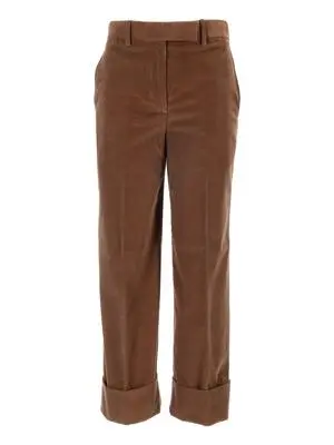 Thom Browne Fit 2 Beltloop Sack Trousers In Narrow Wale Corduroy - Brown