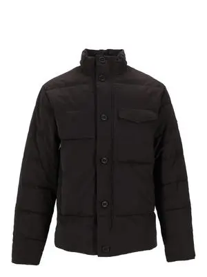 Paul Smith Cropped Fibre Down Puffa Jacket - Black