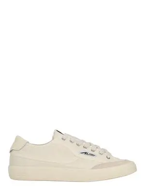 AUTRY Canvas And Suede Cream Sneakers - Windscape Low Man