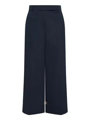 Thom Browne Beltloop Chino In Cotton Gabardine - Navy