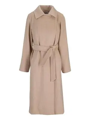 Max Mara Camel Wool Coat - Albino