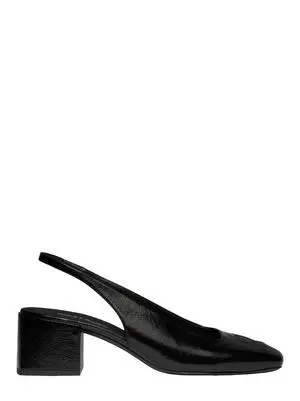 COURREGES Vinyl Slingbacks - Black