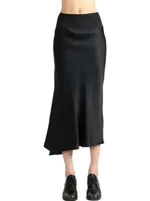 Rick Owens Asymmetric Bias Skirt - Black