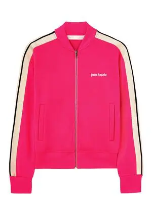 Palm Angels Embroidered Bomber Jacket - Fuchsia - Off White