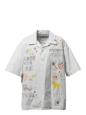 Mihara Yasuhiro Hand Drawing Print Shirt Light - Gray