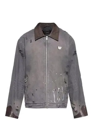MISBHV 1997 Paint Splatter Canvas Work Jacket - Gray