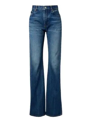 Alaïa Bootcut Jeans In Stone - Blue