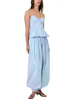NICHOLAS Liselle Striped Balloon Trousers - Blue