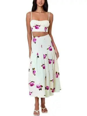 NICHOLAS Jordana Pleated Waist Skirt - Neutrals