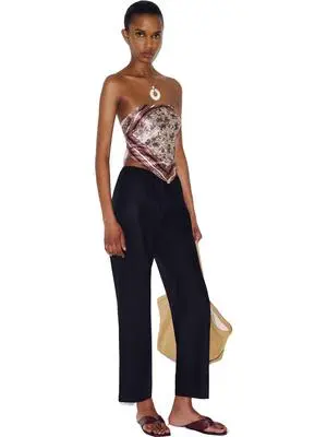 REFORMATION Lilah Linen Pant - Black