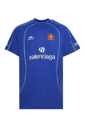 Balenciaga Oversized Soccer T-shirt - Blue